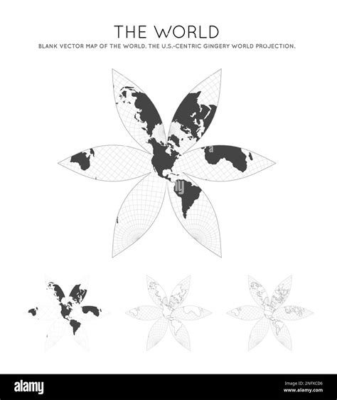 Map Of The World The U S Centric Gingery World Projection Globe With Latitude And Longitude