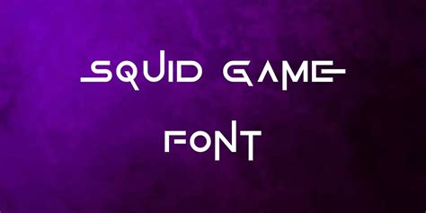 Squid Game Font Free Download Squid Game Font Free Download