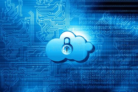 Cloud Computing Security Concept Stock Illustration Illustration Of Cloud Lock 113722068