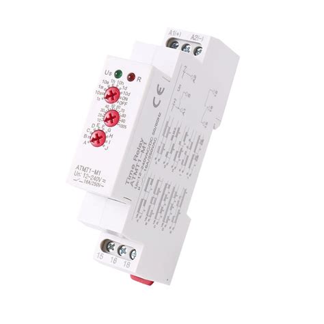 12 240vac Dc Din Rail Type Time Delay Relay 16a 250vac Multifunction With 10 Function Choices