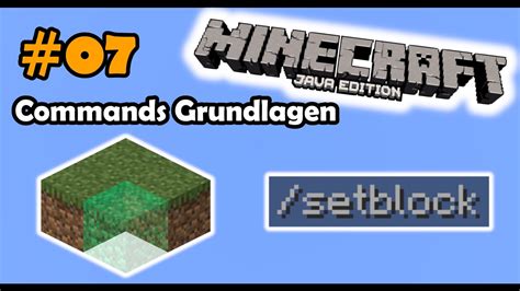 Setblock Minecraft Commands Grundlagen Youtube