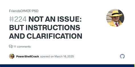 NOT AN ISSUE BUT INSTRUCTIONS AND CLARIFICATION Issue