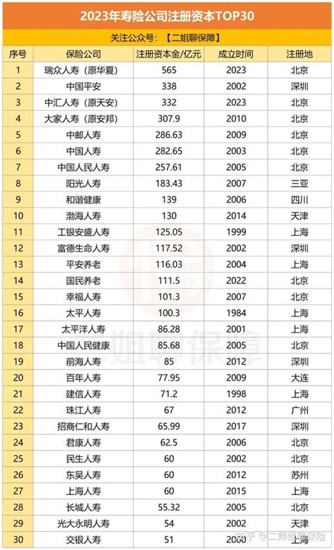 2023保险公司排名，这些保险公司不小 知乎