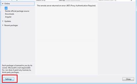 Adding Angular Nuget Package