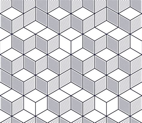 Premium Vector Geometric Cubes Abstract Seamless Pattern 3d Vector Background Technology