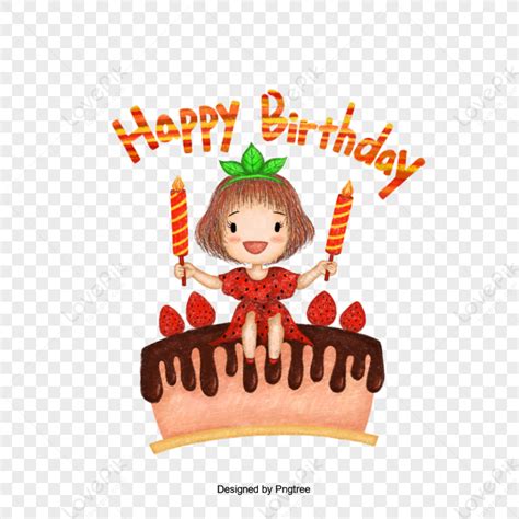 그림 일러스트 스타일 생일 축하합니다 컵케익 음식 타일러 Png 일러스트 무료 다운로드 Lovepik