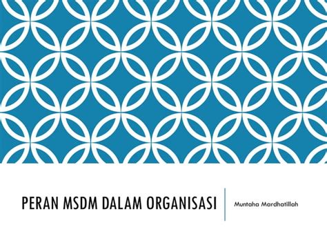Peran Manajemen Sdm Dalam Organisasi Ppt