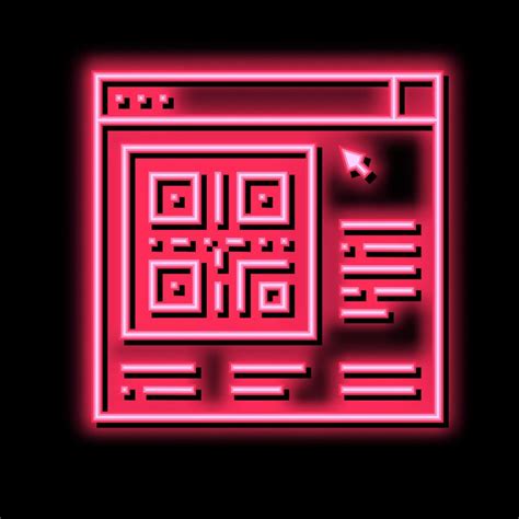 Online Qr Code Neon Glow Icon Illustration 20581649 Vector Art At Vecteezy
