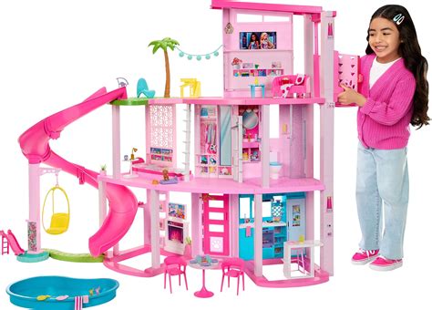 Buy Barbie Dreamhouse 2023 Pool Party Doll House With 75 Pieces And 3 Story Slide Barbie