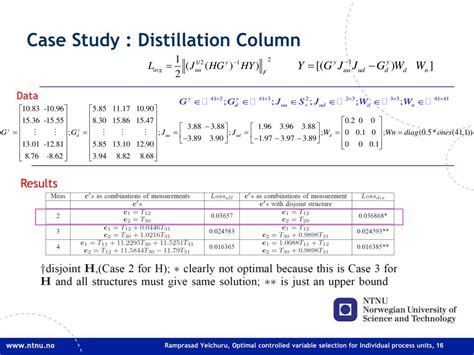 Ppt Optimal Controlled Variable Selection For Process Units