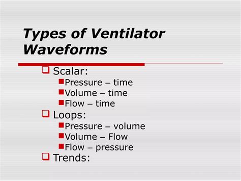 Interpretation Of Ventilator Graphics Ppt