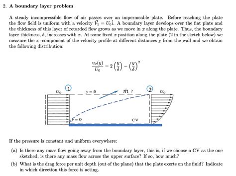 Solved A Boundary Layer Problem A Steady Incompressible Flow
