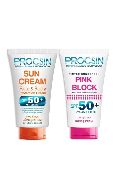 Procsin Pink Block Güneş Kremi Leke Karşıtı Güneş Bakım Paketi Fiyatı