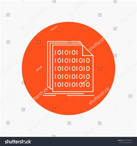 Binary Code Coding Data Document White Stock Vector Royalty Free