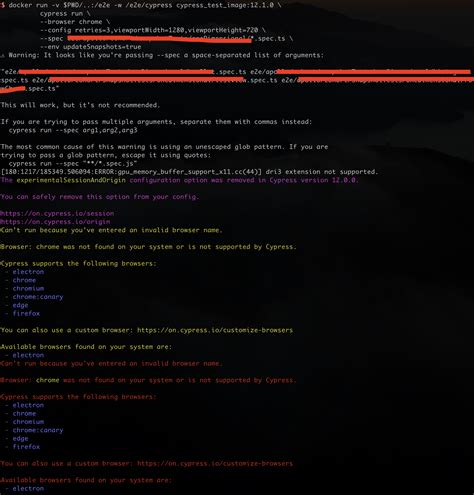 Cypress 12 Doesnt Recognise Chrome And Firefox Browsers Installed In A Custom Docker Image