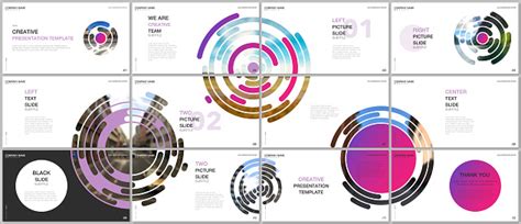 최소한의 프리젠 테이션 디자인 흰색 배경에 분홍색 다채로운 원 요소와 포트폴리오 벡터 템플릿 프리젠 테이션 슬라이드 전단지 전단지 브로셔 커버 보고서에 대한 다목적 템플릿