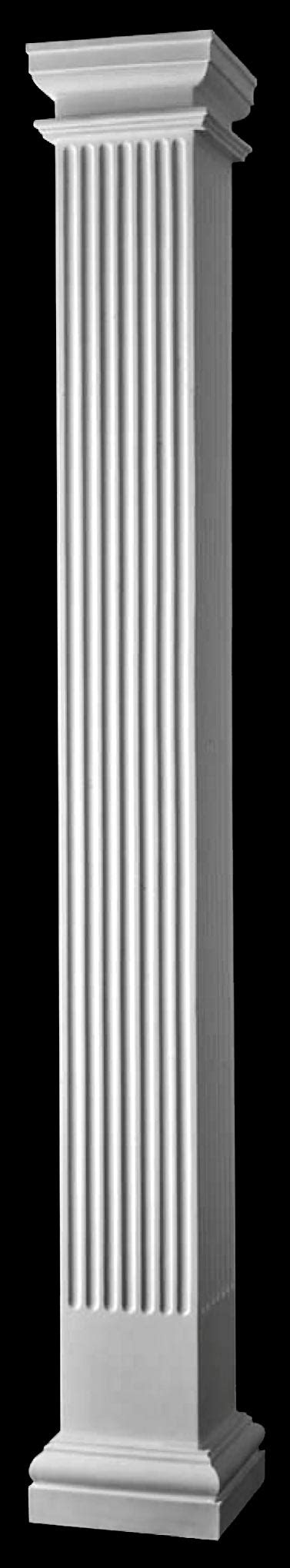 Fluted Square Non Tapered Polystone® Columns Design 201s Chadsworth Columns