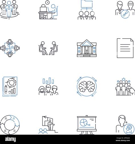 Information Efficiency Line Icons Collection Optimization Streamlining Consolidation
