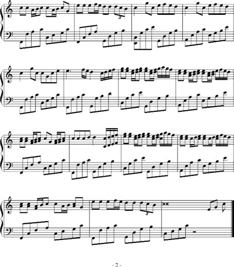 CANON 改编 帕赫贝尔 Pachelbel 钢琴谱 五线谱