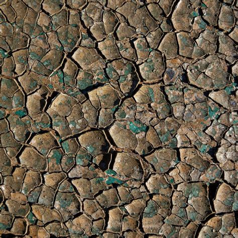Dried Cracked Earth Forms An Irregular Mosaic Pattern The Parched Surface Is Stock