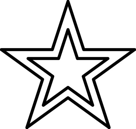 Black Outline Star Icon On White Background 24924702 Vector Art At