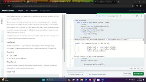 Completed Hackerrank 50 Days Of Code Challenge With Javas Bigdecimal