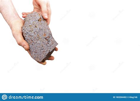 Picture Of Scientist Geologist Hands Inspecting Exploration On Iron Ore