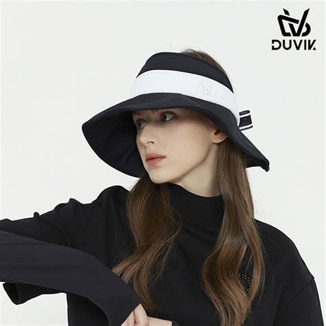 포스티 듀빅 여성 배색 포인트 와이드 챙 모자 Dc3wap001bk