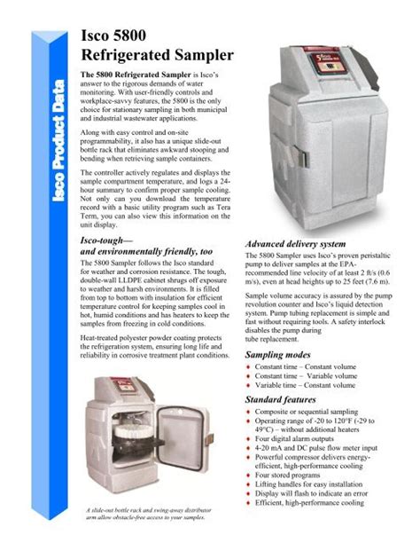 Isco 5800 Refrigerated Sampler