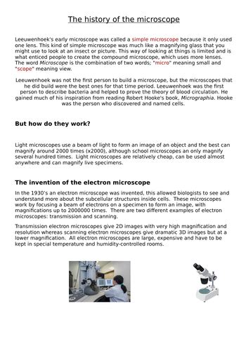 New Aqa Trilogy Gcse 2016 Biology Microscopy Teaching Resources
