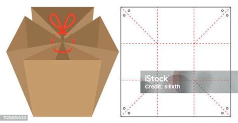 상자 포장 다 잘라 템플릿 디자인 3 차원 모형 0명에 대한 스톡 벡터 아트 및 기타 이미지 0명 3차원 형태 가방 Istock