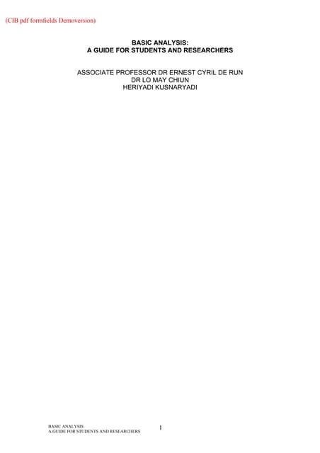 Basic Analysis Pdf Computing Technology And Computing