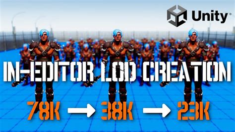 Free Automatic Lod Generation For 3d Models In Editor Unity Tutorial Youtube