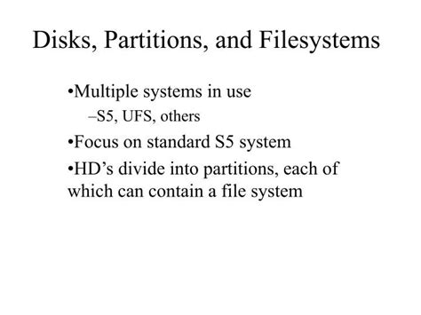 Ppt Disks Partitions And Filesystems Powerpoint Presentation Free