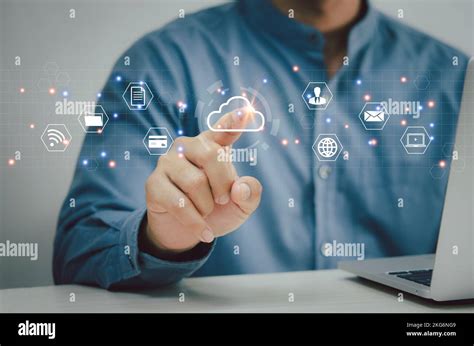 Cloud Computing Diagram Technology Data Storage Networking And Internet Service Concept