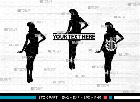 Retro Girl Monogram Retro Girl Silhouette Retro Girl Svg Pin Up Girl