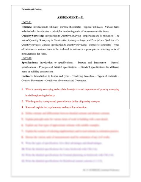 Solution Estimate Quantity Surveying Specifications And Contracts