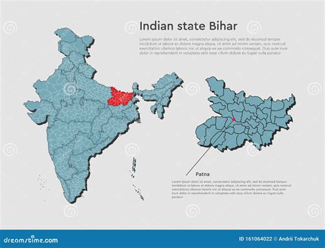 India Country Map Bihar State Template Concept Stock Vector Illustration Of Globe Kerala