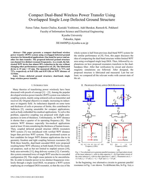 Pdf Compact Dual Band Wireless Power Transfer Using Overlapped Single Loop Defected Ground