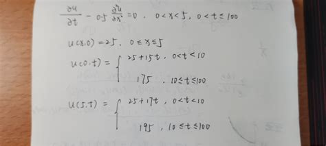 【数学建模之python】13手撕抛物型方程的差分解法（如一维热传导方程）crank Nicolson差分格式 Csdn博客