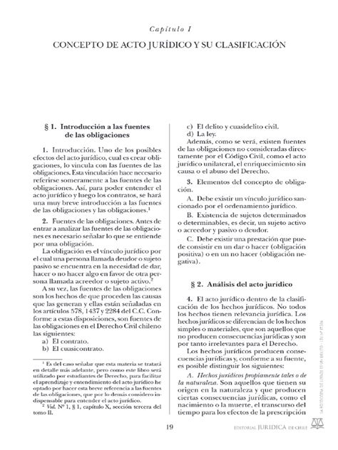 Concepto De Acto Jurídico Y Su Clasificación Pdf