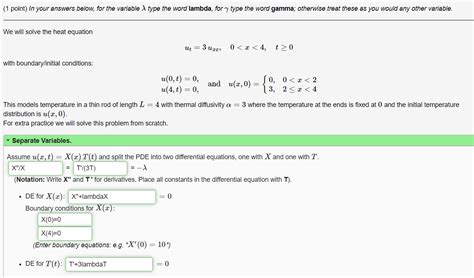 Solved 1 Point In Your Answers Below For The Variable