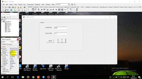 Tutorial Membuat Form Login Dengan Delphi 7 Youtube
