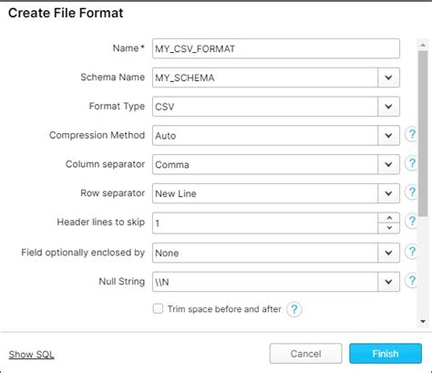 Snowflake File Formats Thinketl