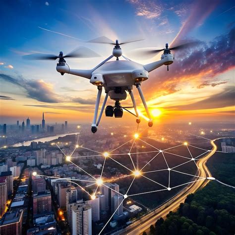 Premium Photo Drone Swarm In Formation Flight Demonstrating Precision Aerodynamics And Control