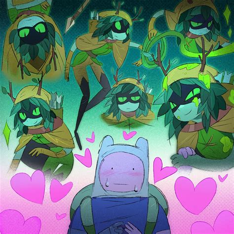 Finn The Human And Huntress Wizard Adventure Time Drawn By Tangchao47