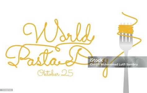 세계 파스타의 날 벡터 일러스트 레이 션 인사말 카드 포스터 및 배너에 적합 그릇에 대한 스톡 벡터 아트 및 기타 이미지 그릇 낮 단순함 Istock