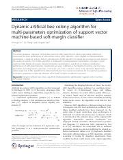 Dynamic Artificial Bee Colony Algorithm For Multi Parameters Optimization Of Support Vector