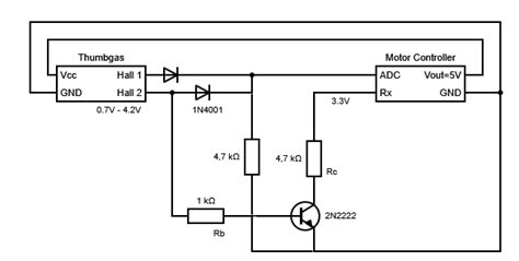 Microcontroller Two Hall Signals To One Adc And Pull Pin To Ground Electrical Engineering