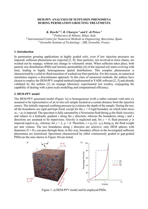 Pdf Dem Pfv Analyses Of Suffusion Phenomena During Permeation